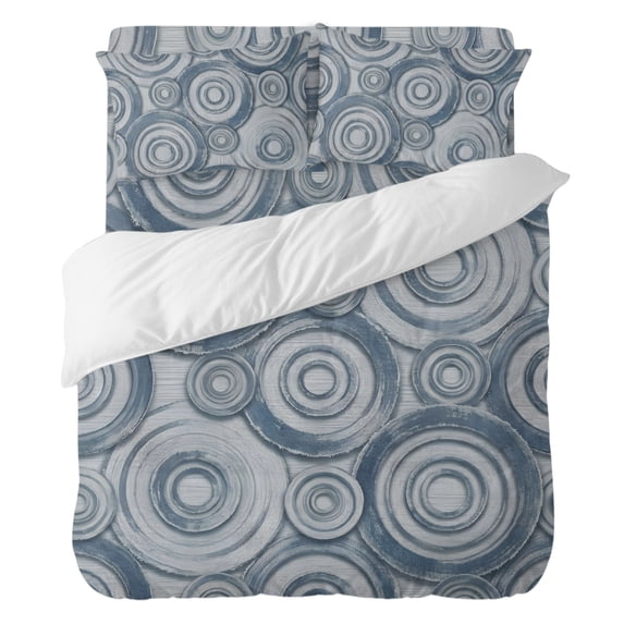 Abstract Circular Ripples Bedding Duvet Cover Set California King Size ...