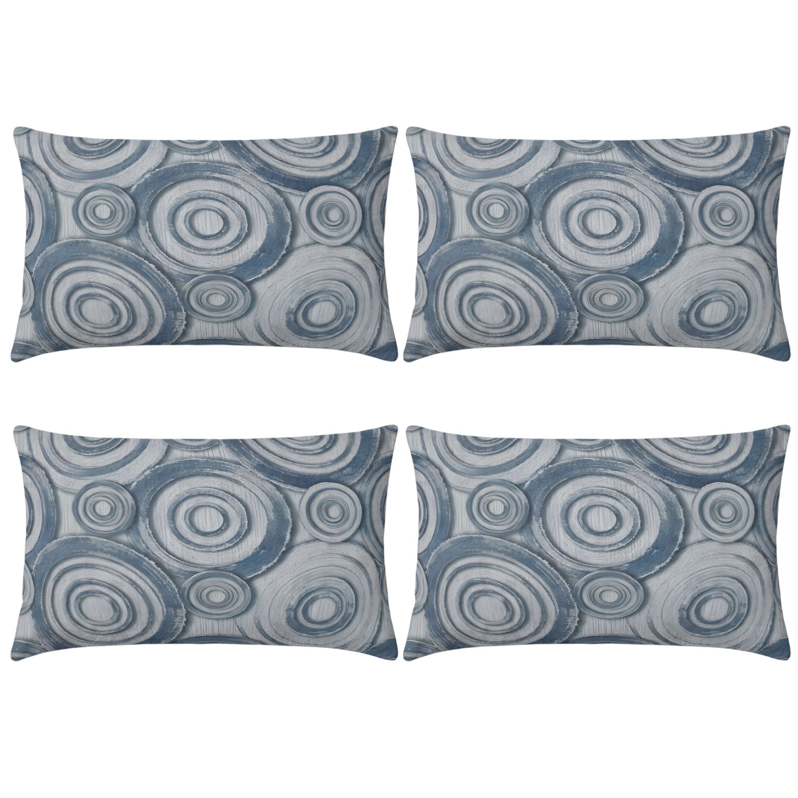 Abstract Circular Ripples Lumbar Pillow Covers 12 x 20 Inch Pillow ...