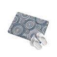 Abstract Circular Ripples Soft Diatomaceous Earth Mat, Artistic Blue ...