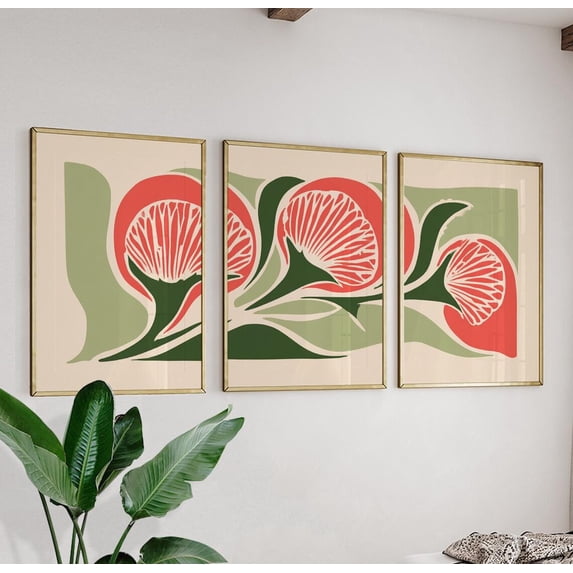 Abstract Citrus Fruit Grapefruit Botanical Poster Home Decor Office ...
