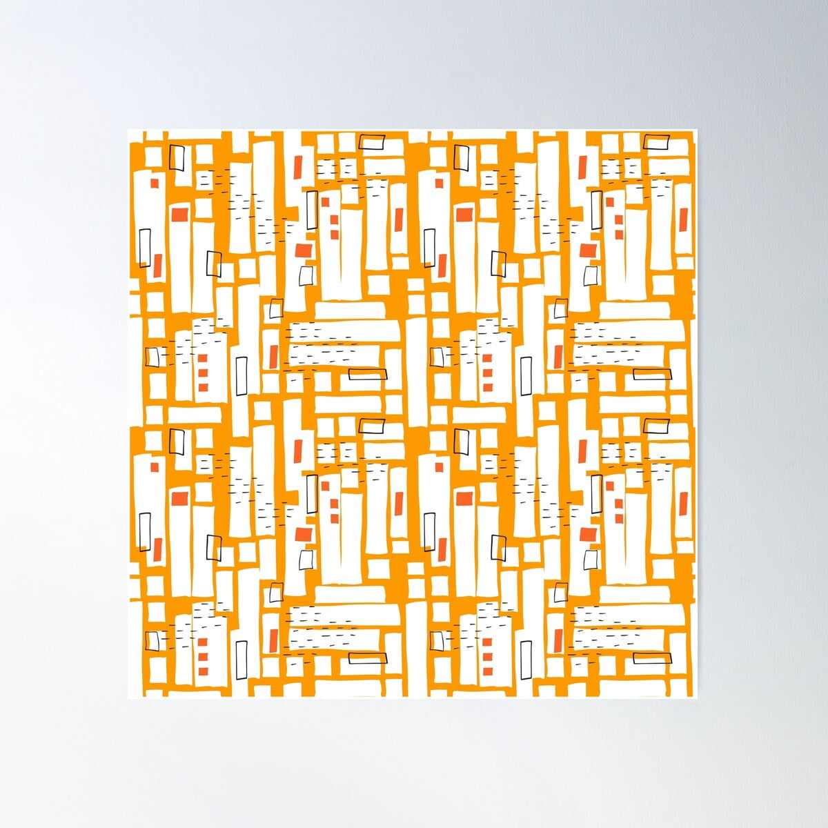 Abstract City Scapes Summertime Poster Wall Art, Modern Wall Decor For ...