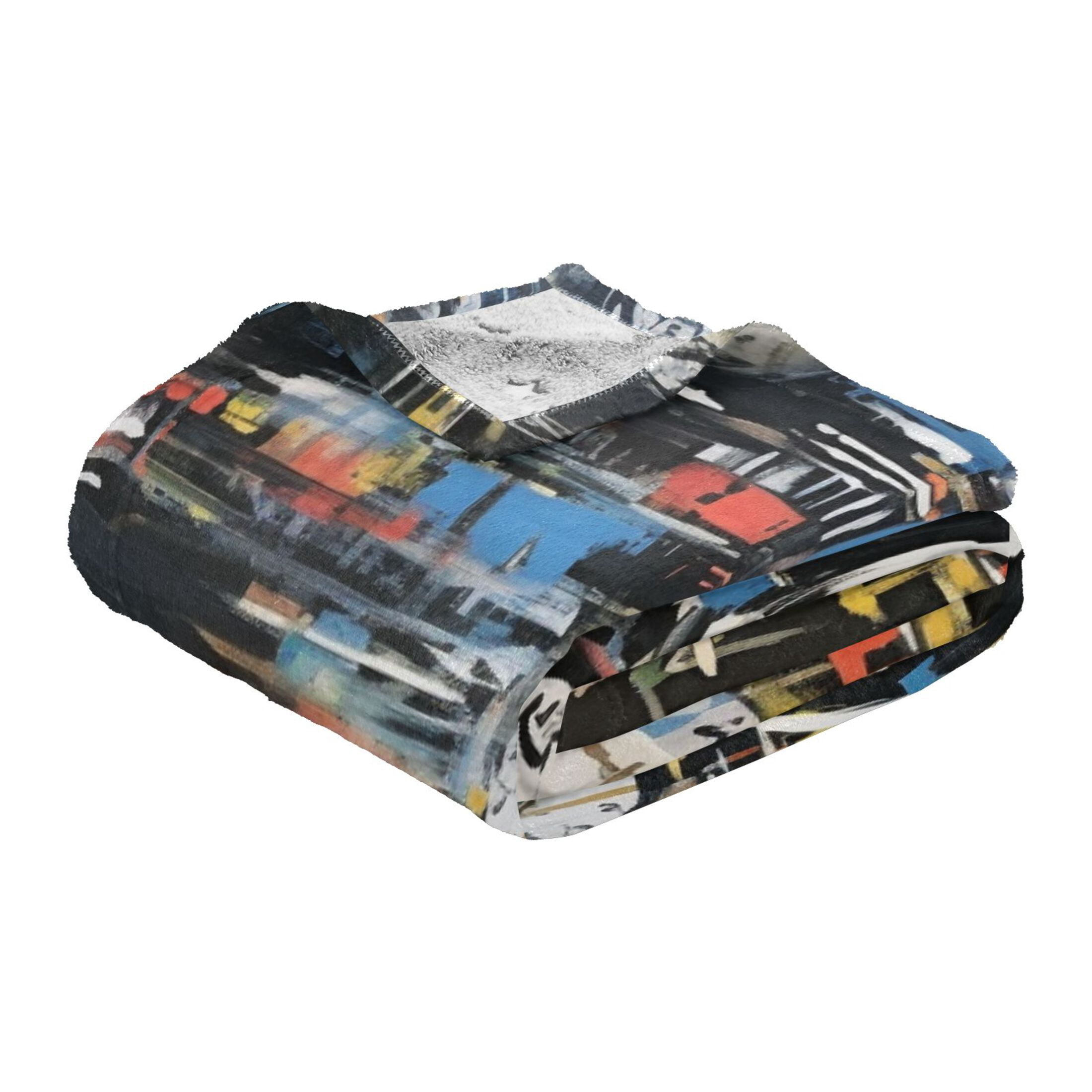 Abstract Clock Travel Blanket Soft Airplane Blanket 70"x 55" for Car ...