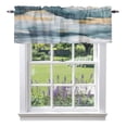 Abstract Cloud Effect Valances for Windows, Golden Green Marble Texture ...