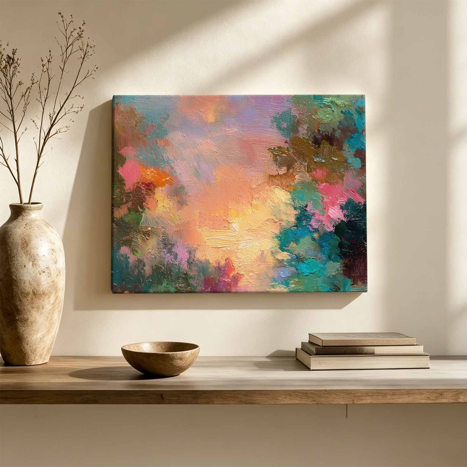 Abstract Clouds Canvas Wall Art, Sky Landscape Oil Painting ...