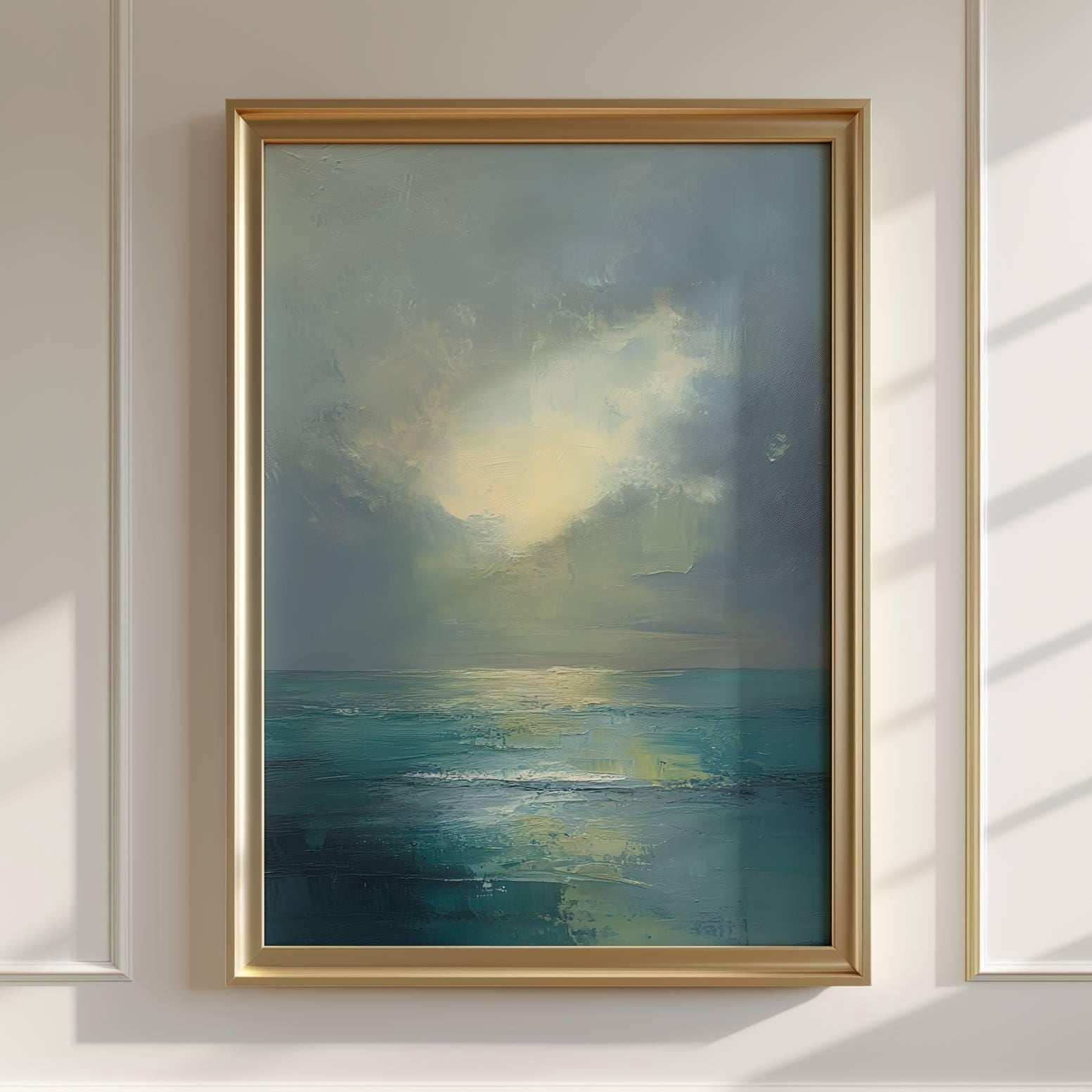 Abstract Coastal Beach Art Print â€“ Ocean Wall Decor â€“ Minimalist ...
