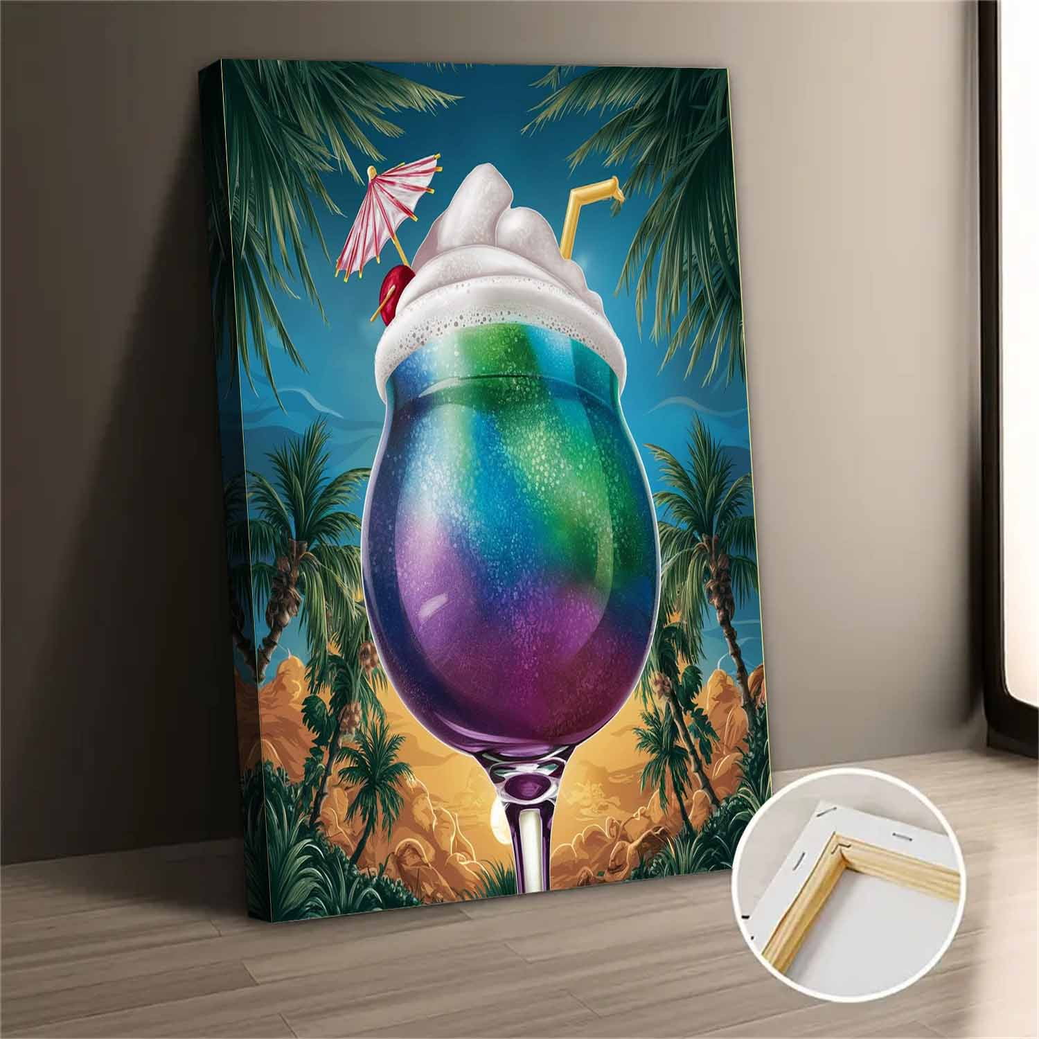 Abstract Cocktail Canvas Wall Art For Bedroom Living Room Home Decor ...