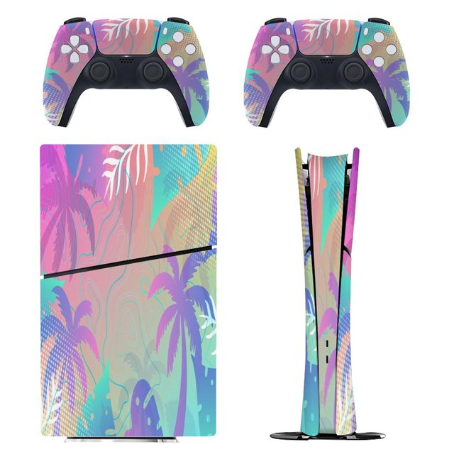 Abstract, Coconut Tree PS5/PS5 Slim Digital Disc Skin Sticker For ...