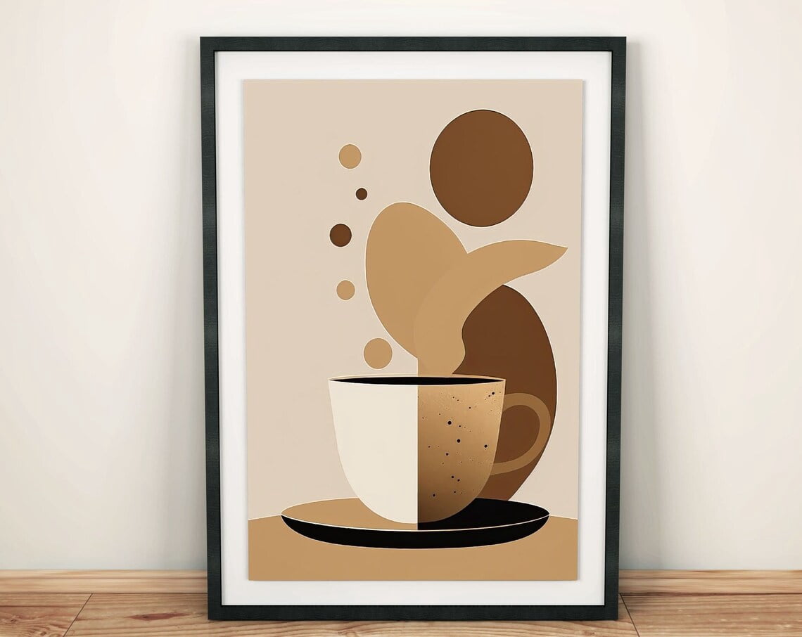 Abstract Coffee Cup In Boho Look For The Kitchen Boho-Style Kitchen ...
