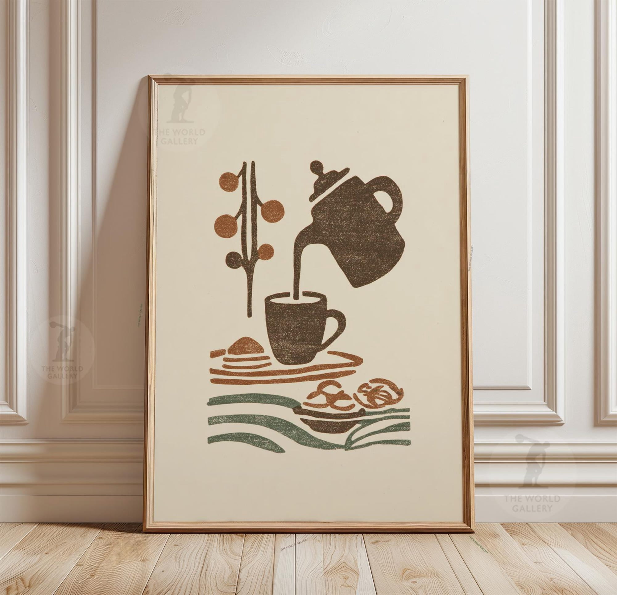 Abstract Coffee Poster Kitchen Wall Art Print Minimal Still Life ...