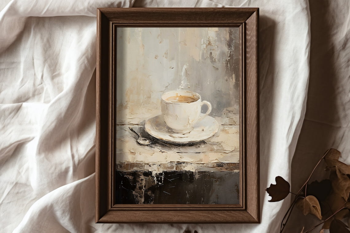 Abstract Coffee Wall Art Canvas Print Coffee Poster Minimalist Canvas ...