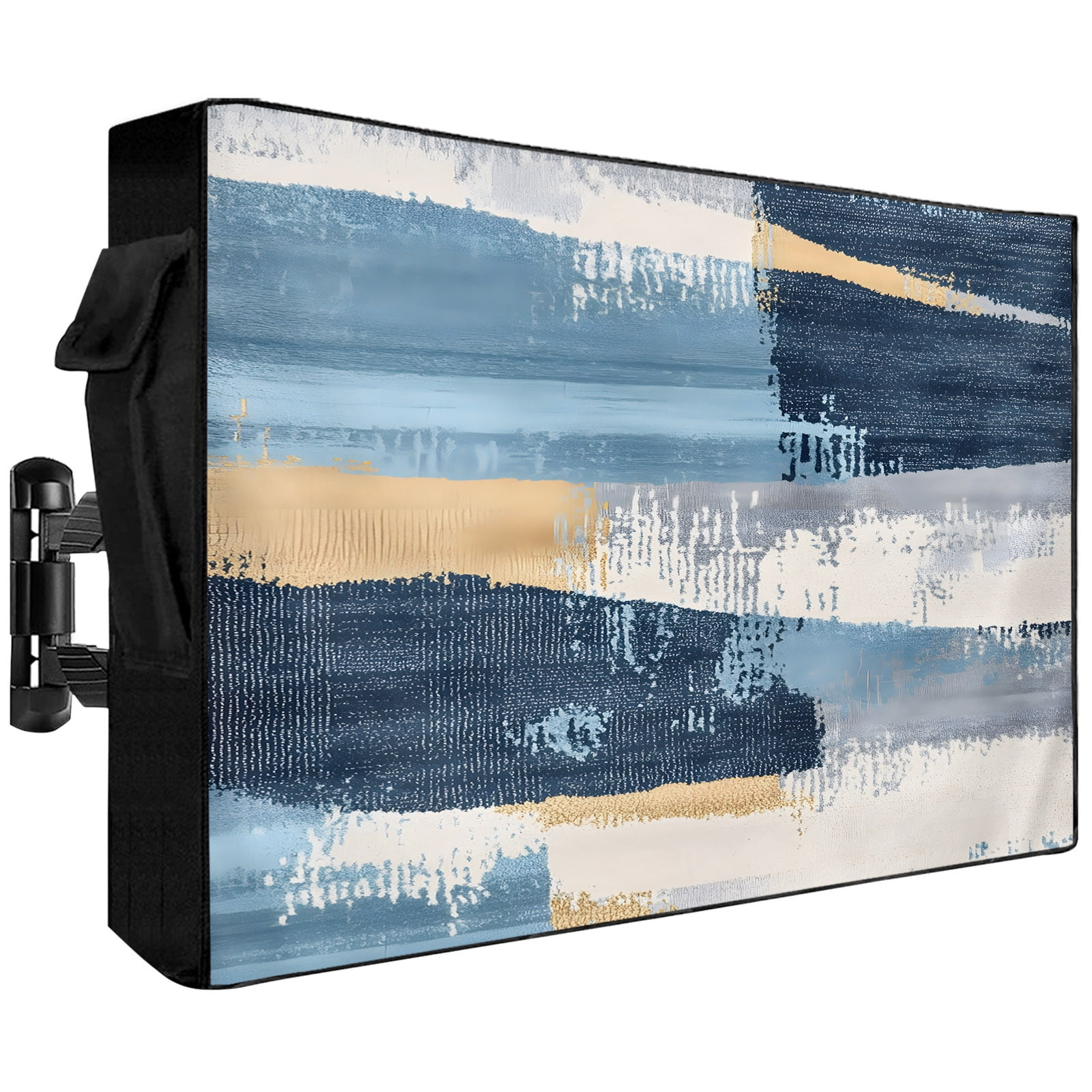 Abstract Collage Art Outdoor TV Cover 40 to 43 inch Retro Blue Oil ...