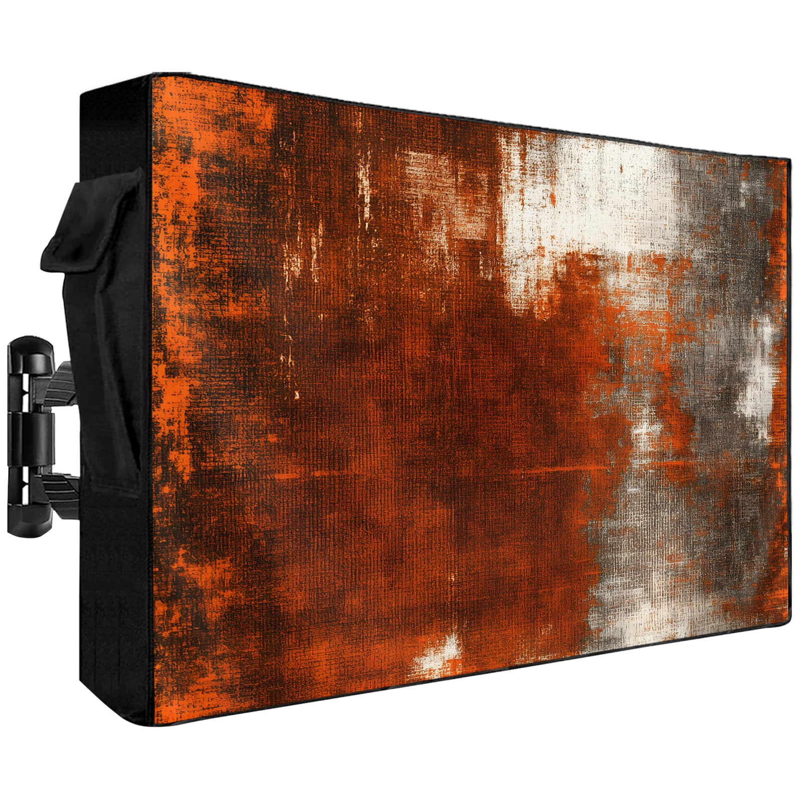 Abstract Collage Art Outdoor TV Cover 52 to 55 inch Vintage Red Oil ...