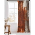 Abstract Collage Art Sheer Curtains 96 Inch Long 1 Panel Vintage Red ...