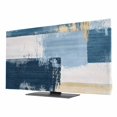 Abstract Collage Art TV Dust Cover 75 Inch, Vintage Blue Oil Painting ...