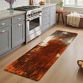 Abstract Collage Art Washable Runner Rug 3X5 ft Vintage Red Oil ...