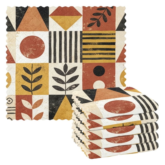 Abstract Collage Kitchen Cloth Dish Towels for Drying Washing Absorbent ...