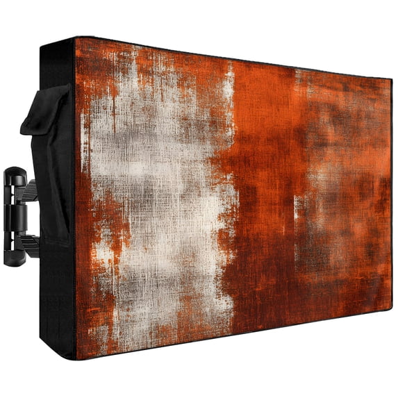 Abstract Collage Theme Outdoor TV Cover 40 to 43 inch Vintage Red Oil ...