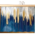 Abstract Color Block Cabinet Curtains Navy Block Impressionist Style ...
