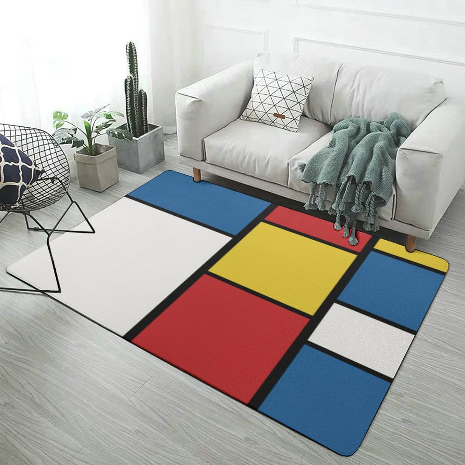 Abstract Color Block Carpet for Home Decoration Rugs for Bedroom Room ...