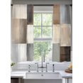 Abstract Color Block Chiffon Sheer Curtains 72 Inches Long Modern ...