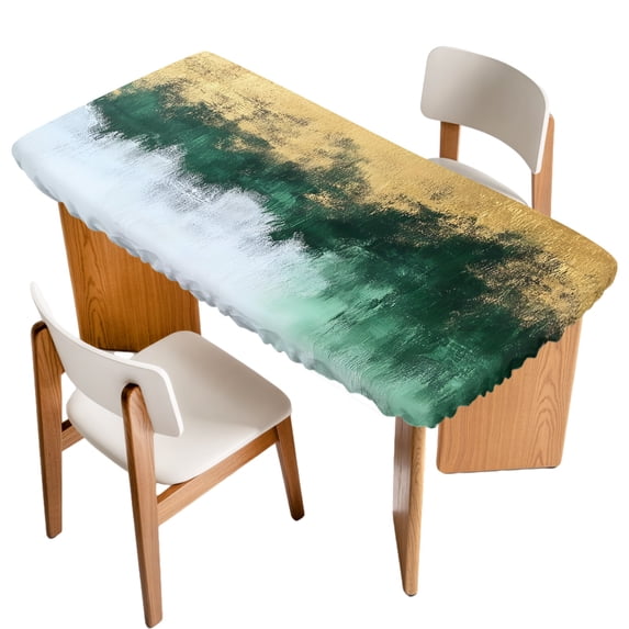 Abstract Color Block Fitted Rectangle Tablecloth 32" x 72" Gradient ...