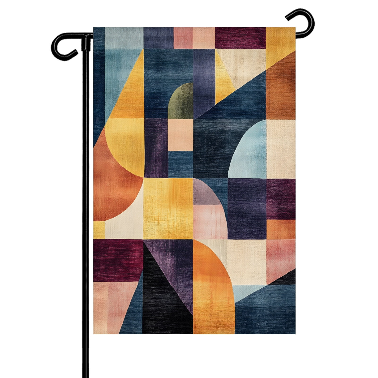 Abstract Color Block Garden Flag 12x18 Inch Boho Colorful Geometric ...