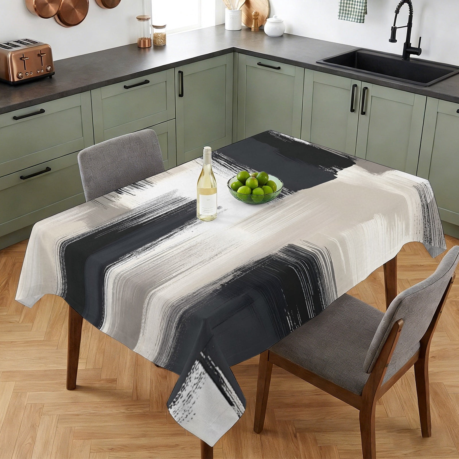 Abstract Color Block Graffiti Art Table Cloth 52x70in, Waterproof ...