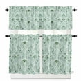 Abstract Color Block Kitchen Curtains Valance and Tier Set Sage Green ...