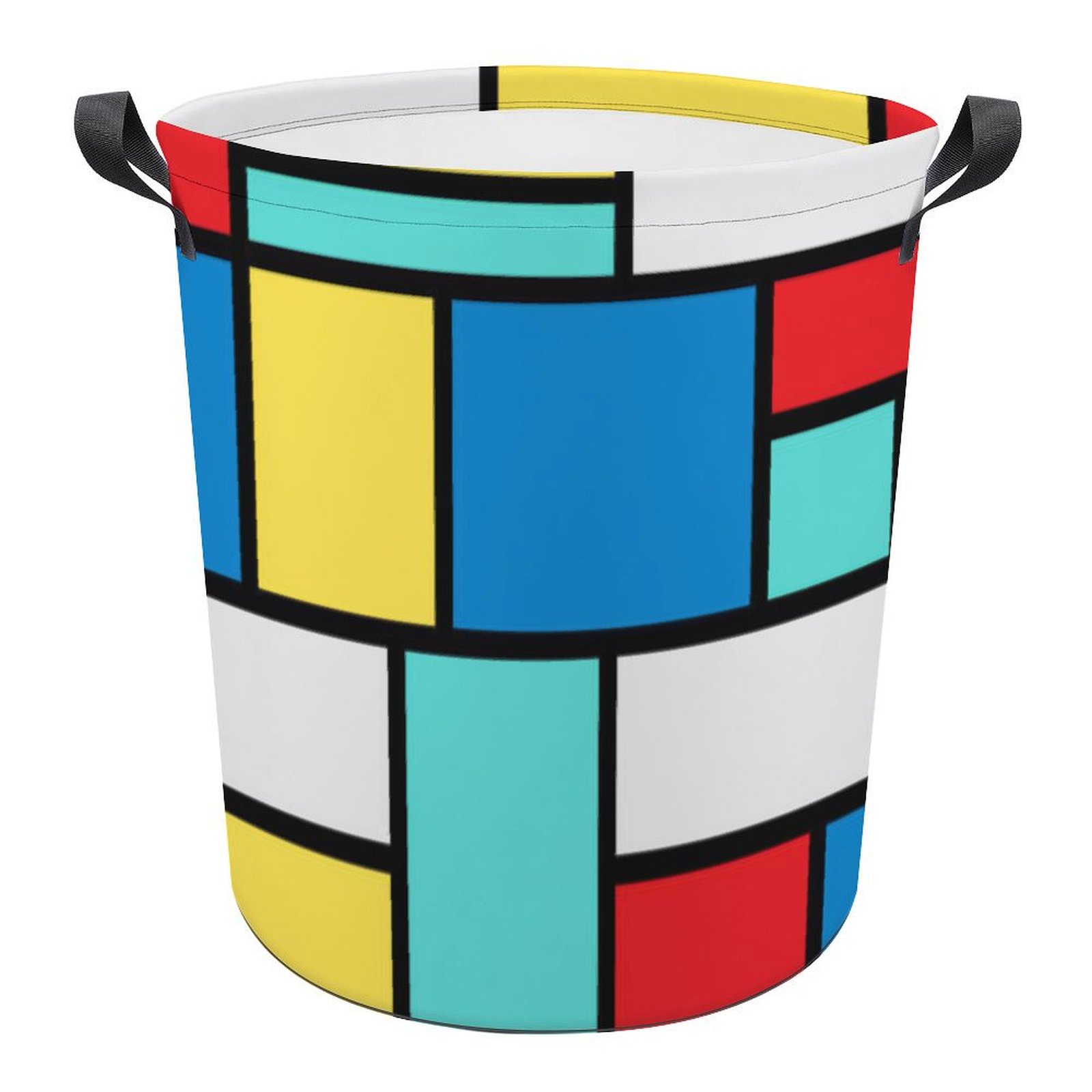 Abstract Color Block Laundry Basket Storage Basket Controller Clothes ...