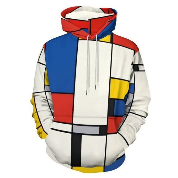 Abstract Color Block Men's Women New Sweatshirt Hoodie Men's Plus Size ...