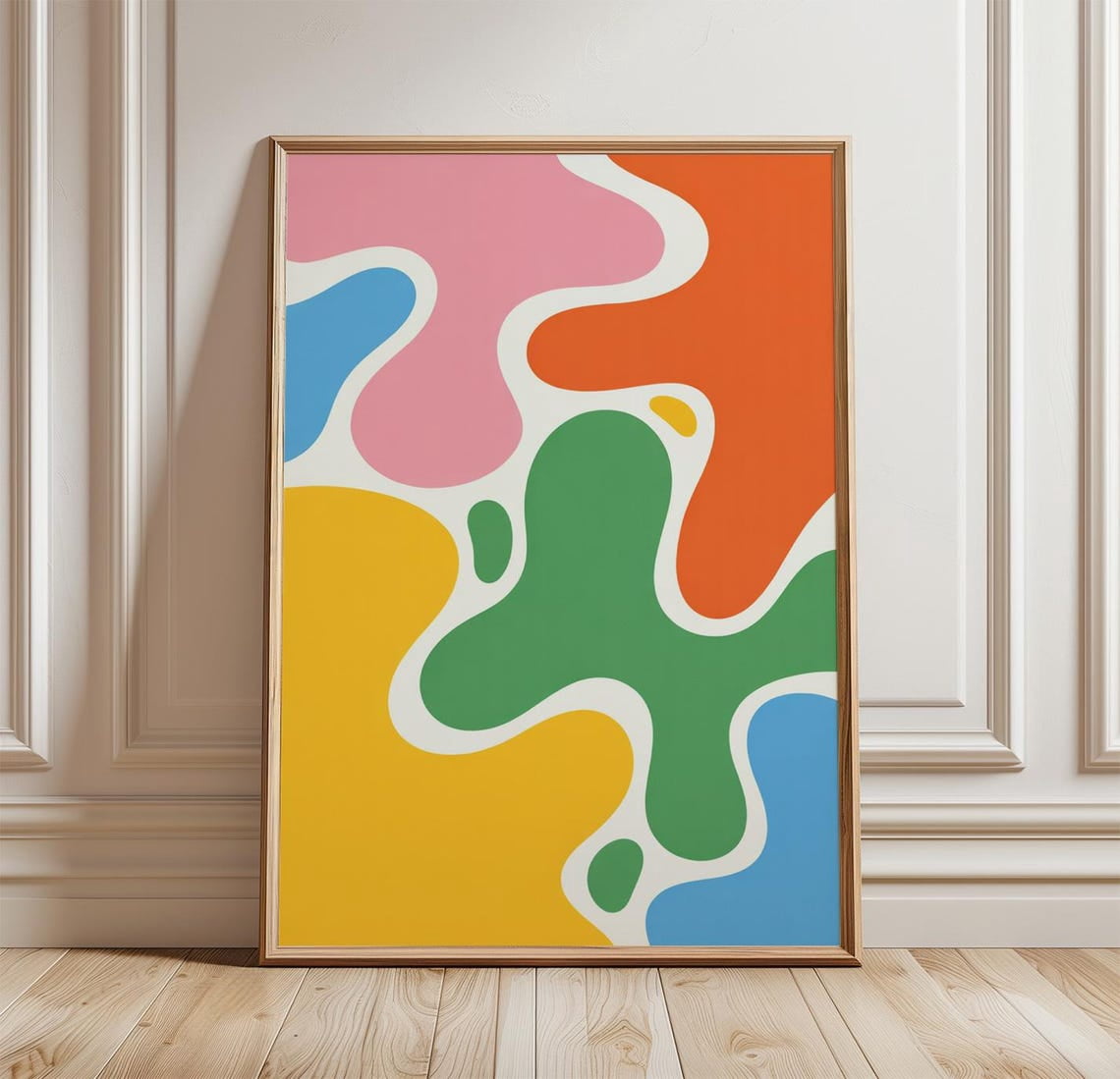 Abstract Color Block Minimalist Modern Bauhaus Illustration Retro ...