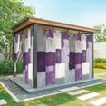 Abstract Color Block Outdoor Curtains, Purple Block Oil Painting ...