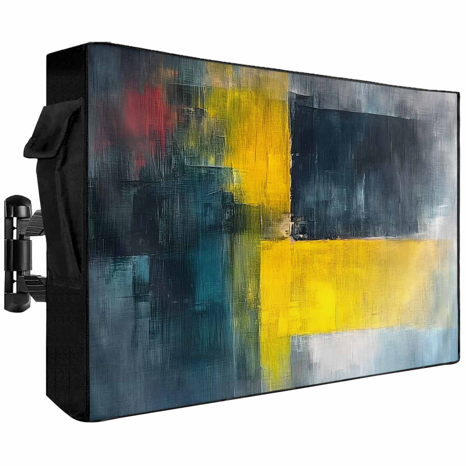 Abstract Color Block Outdoor TV Cover 30 to 32 inch Yellow Block ...