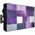 Abstract Color Block Outdoor TV Cover 70 to 75 inch Dark Purple Block ...