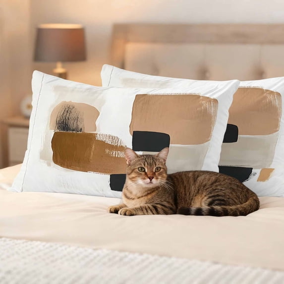 Abstract Color Block Outdoor Throw Pillow Covers Set of 2, Watercolor ...