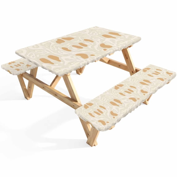 Abstract Color Block Picnic Table Cover with Bench Covers Modernism ...