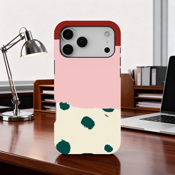 Abstract Color Block Polka Dot Phone Case, Modern Paint Splash Cover ...