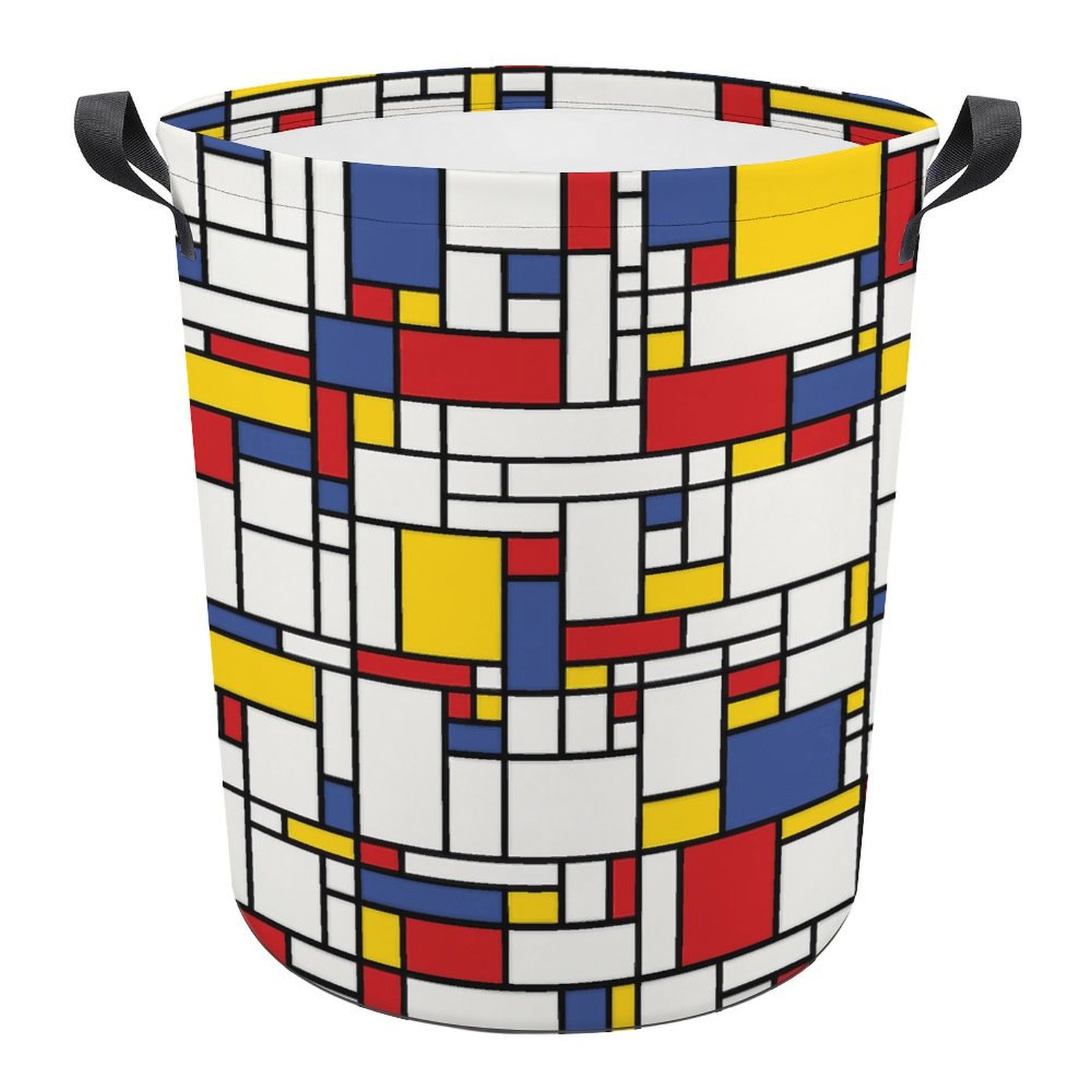 Abstract Color Block Print Foldable Laundry Basket for Clothes Storage ...