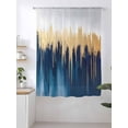 Abstract Color Block Sheer Curtains 72 Inch Long 1 Panel Blue Block ...