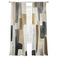 Abstract Color Block Sheer Curtains for Living Room Bedroom, Light ...