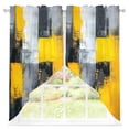 Abstract Color Block Sheer Curtains Swag Valances for Windows Yellow ...