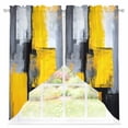 Abstract Color Block Sheer Curtains Swag Valances for Windows Yellow ...