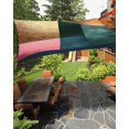 Abstract Color Block Sun Shade Sail 8'X10' Gold Green Colorful ...