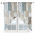 Abstract Color Block Swag Curtain Valance for Window 2 Panels Beige ...