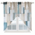 Abstract Color Block Swag Curtain Valance for Window 2 Panels Blue ...