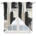 Abstract Color Block Swag Curtain Valance for Window 2 Panels Grey ...