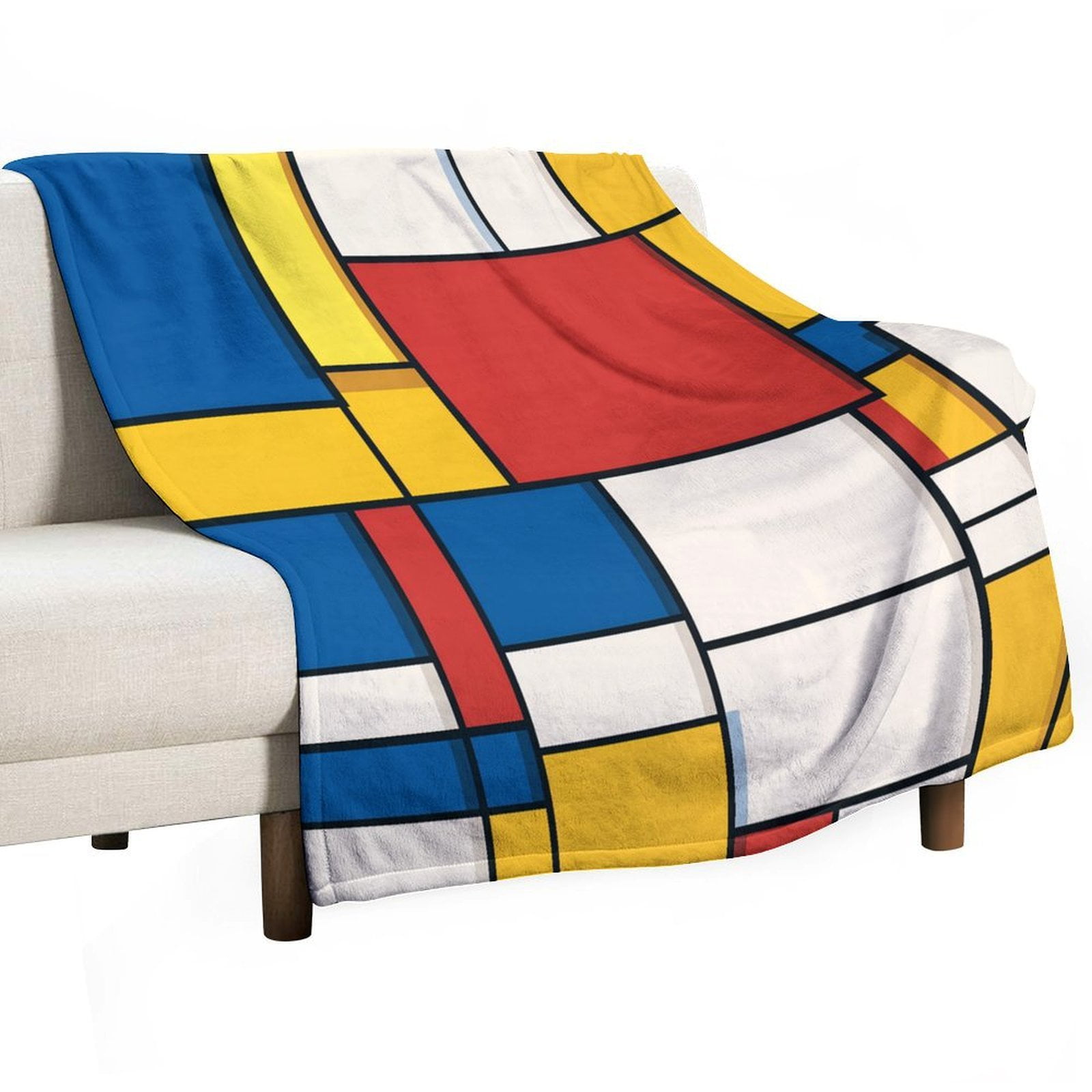 Abstract Color Block Throw Blanket for Women, Men- Super Soft Plush ...