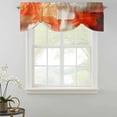 Abstract Color Block Tie Up Valances Curtain, Orange Block Oil Painting ...