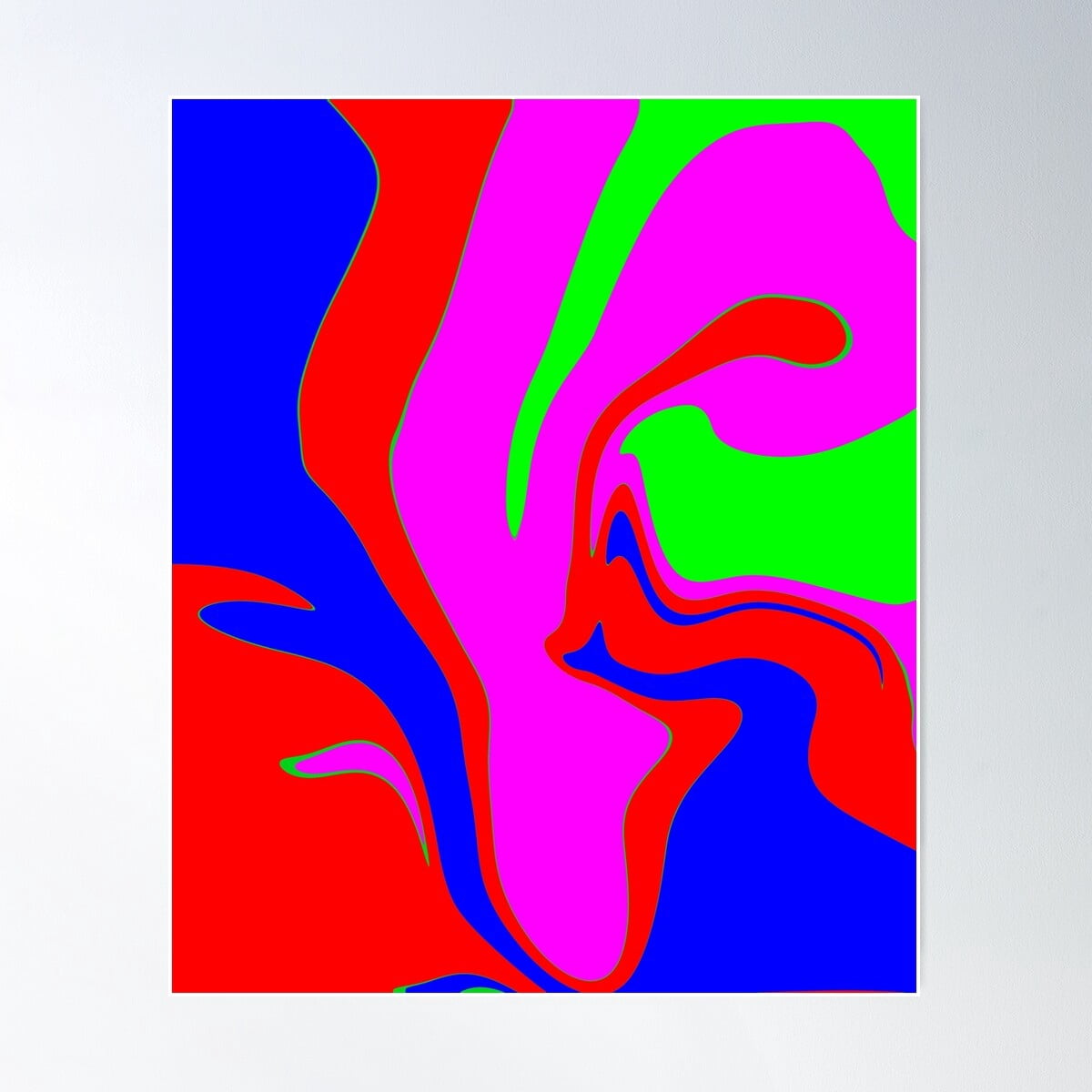 Abstract Color Poster Wall Art, Modern Wall Decor For Living Room ...