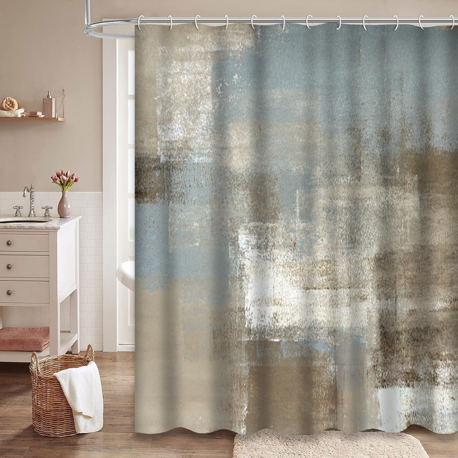Water Wave Shower Curtain 72x72 Inch Sea Dark Abstract Ocean Storm Rain ...